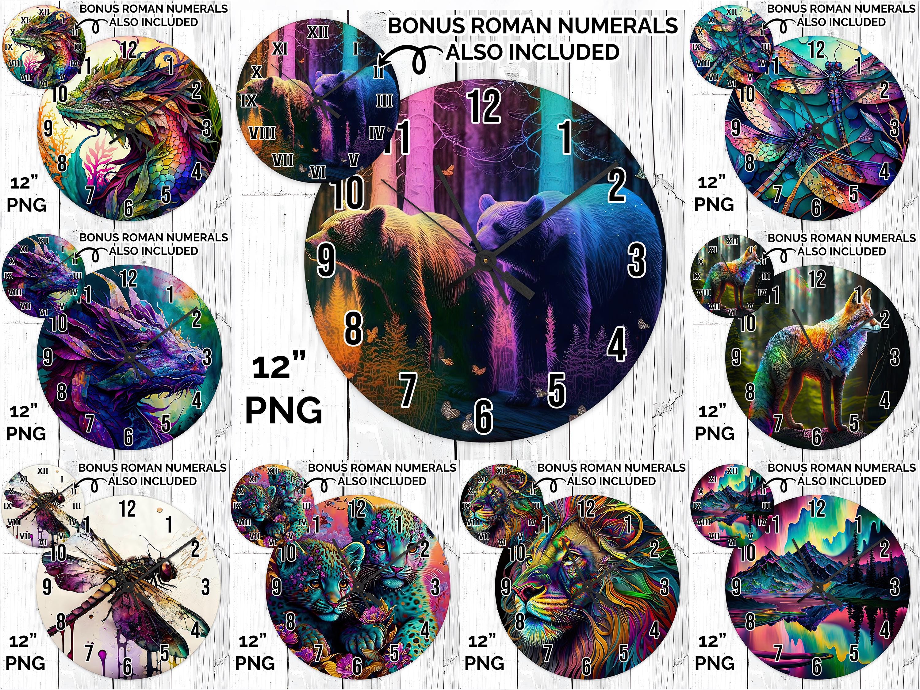Clock PNG, Printable Wall Clock, Sublimation Clock Png , Clock Template ...