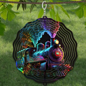 Train Wind Spinner Sublimation Design Template, Neon Wind Spinner SVG ...