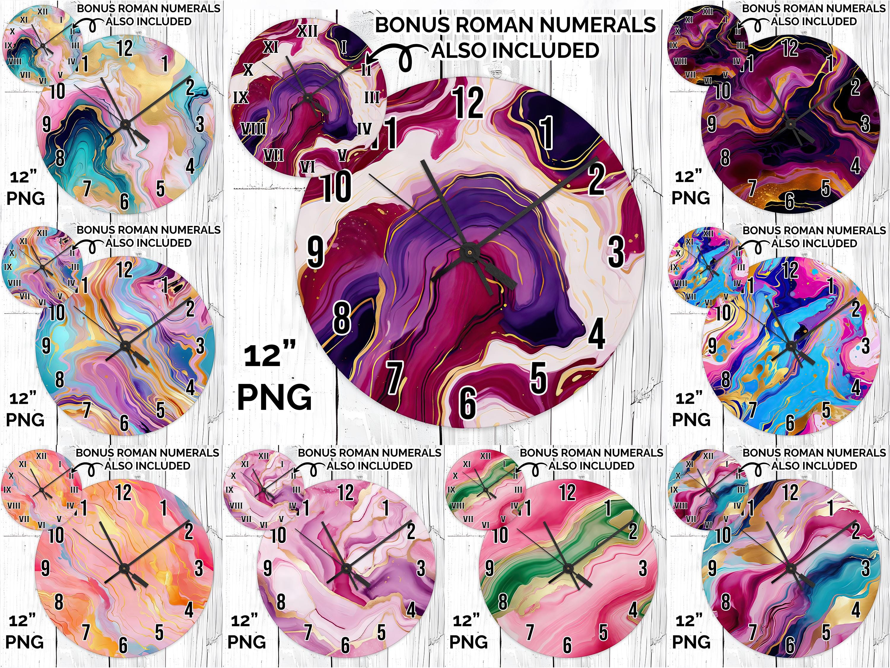 Clock PNG, Printable Wall Clock, Sublimation Clock Png , Clock Template ...
