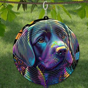 Labrador Wind Spinner Sublimation, Dog Wind Spinner SVG, 10 Inch Round ...