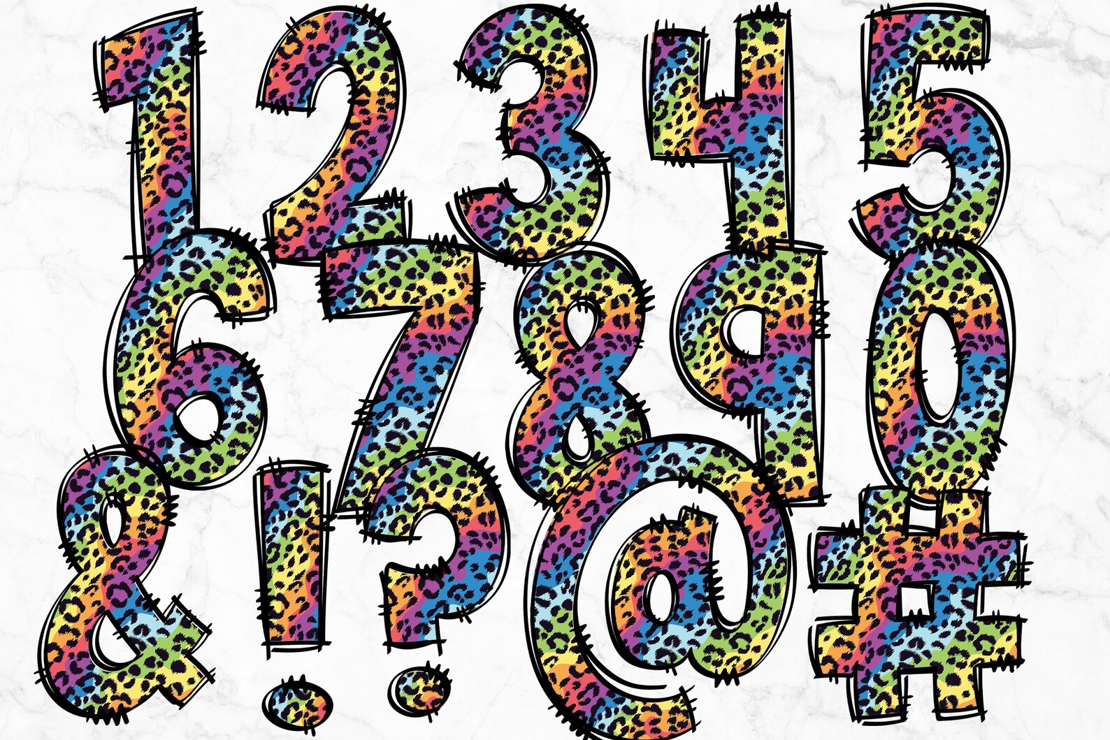 Leopard Print Alphabet Letters PNG Bundle Alphabet Clipart - Etsy