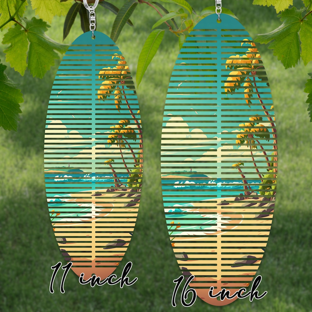 Beach Oval Wind Spinner Sublimation Design, 11 Inch Oval Wind Spinner, 16 Inch Long Sublimation ...