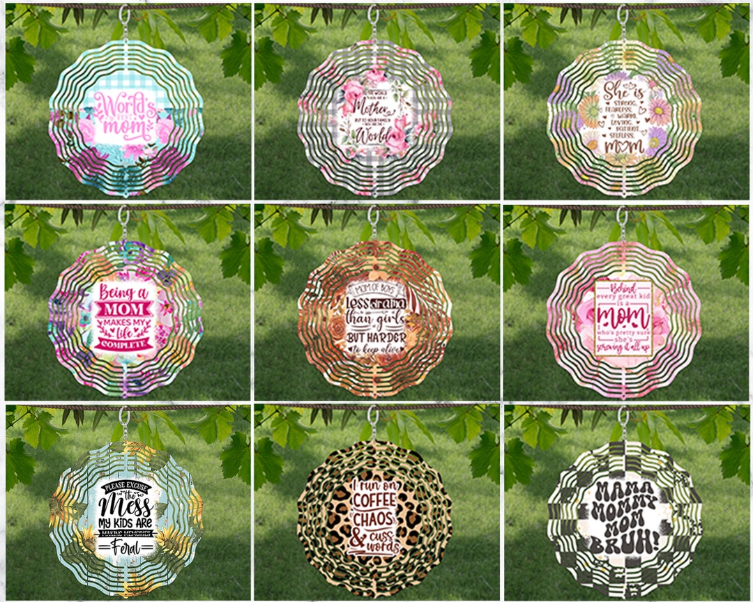 Mother Wind Spinner Sublimation Design, Wind Spinner, Round Sublimation ...