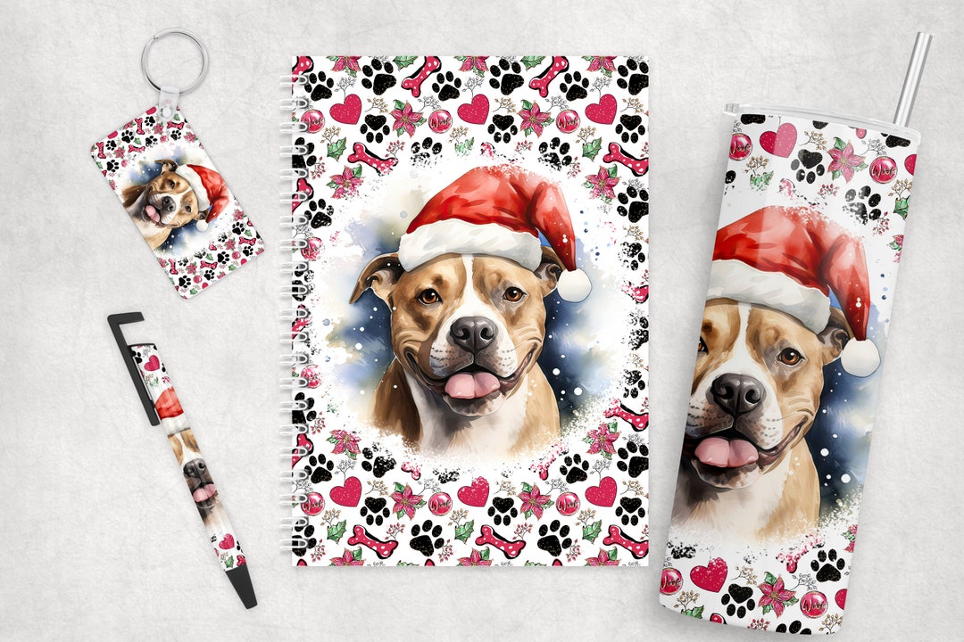 Staffy 20oz Skinny Tumbler Notebook Gift Set Sublimation Design ...