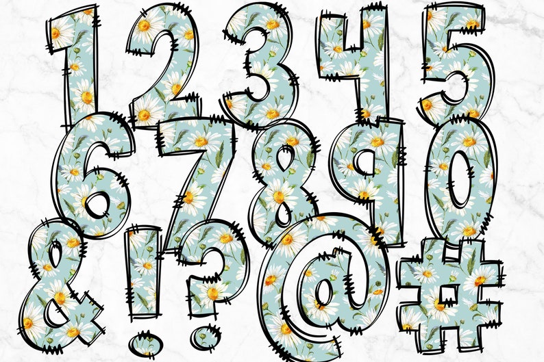 Alphabet Letters PNG Bundle Alphabet Clipart Patterned Hand - Etsy