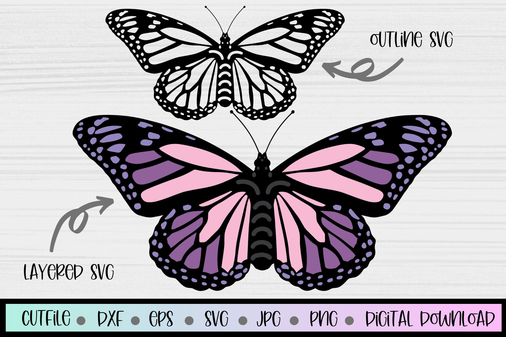 Butterfly Svg Layered Butterfly Svg Butterflies Svg - Etsy