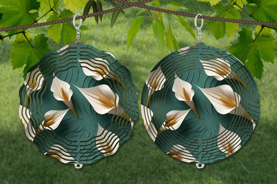 Calla Lily Wind Spinner Paper Quill Sublimation Design Template, 3D ...