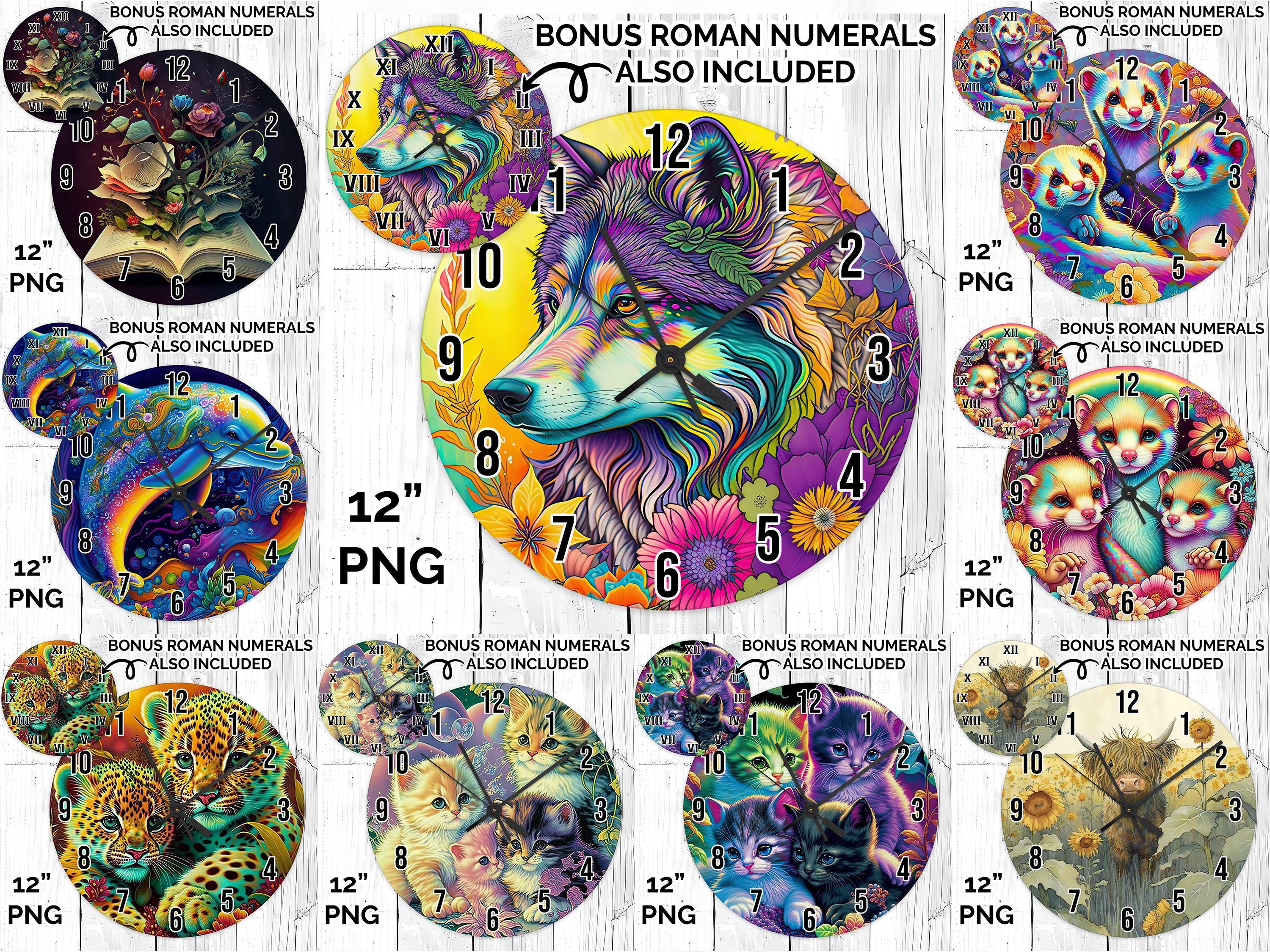 Clock PNG, Printable Wall Clock, Sublimation Clock Png , Clock Template ...