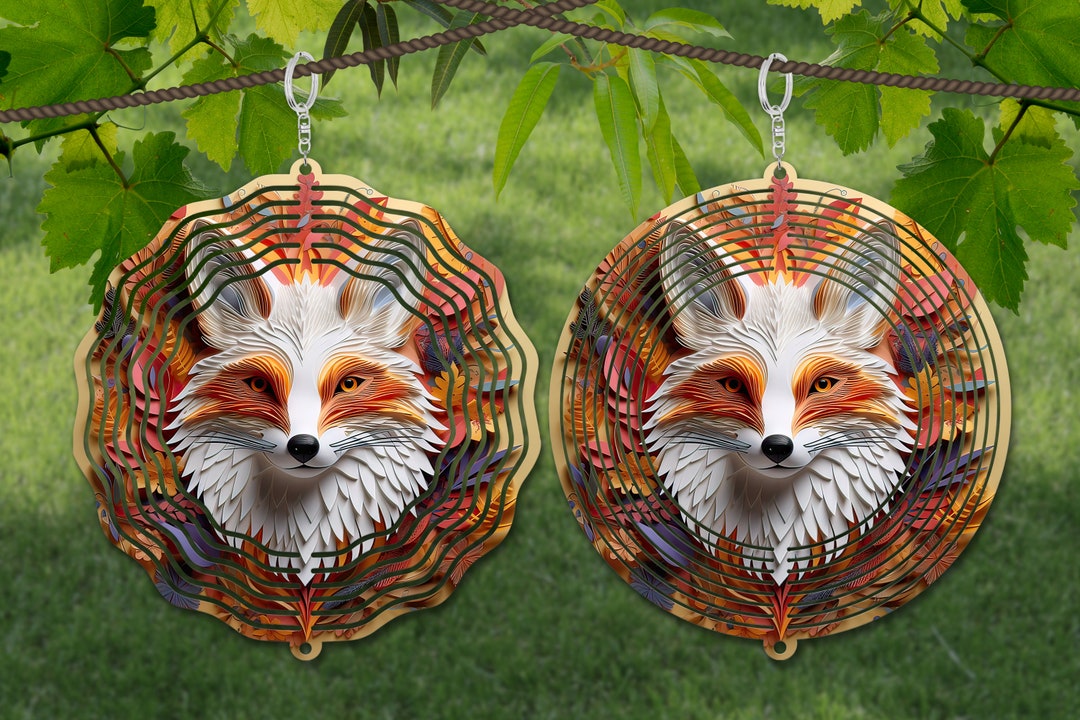 Fox Wind Spinner Paper Quill Sublimation Design Template, 3D Wind ...