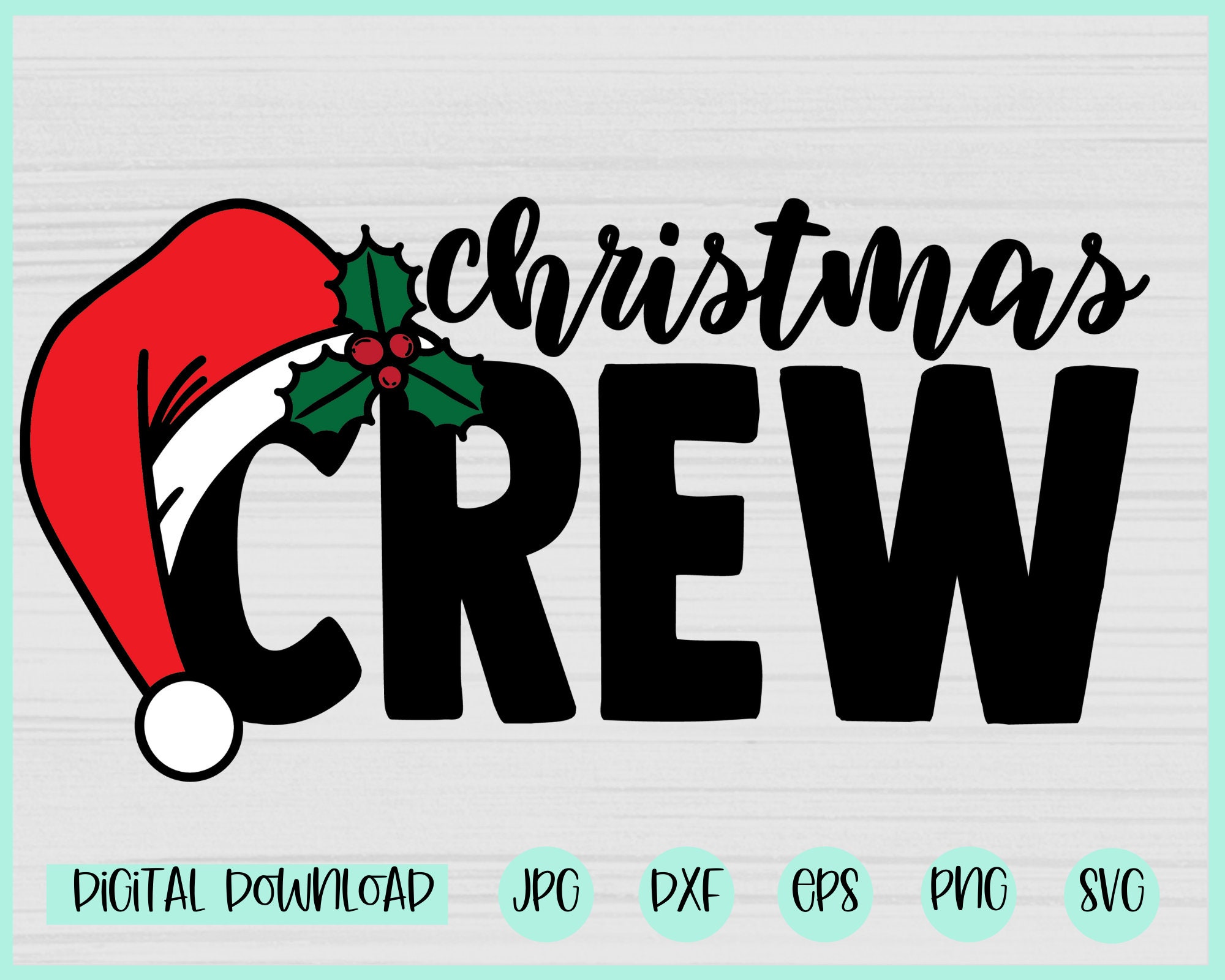 Christmas Crew Svg Christmas Svg Santa Hat Svg Christmas - Etsy