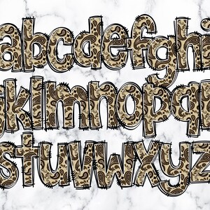 Western Doodle Alphabet Letters PNG Bundle, Alphabet Clipart, Western ...