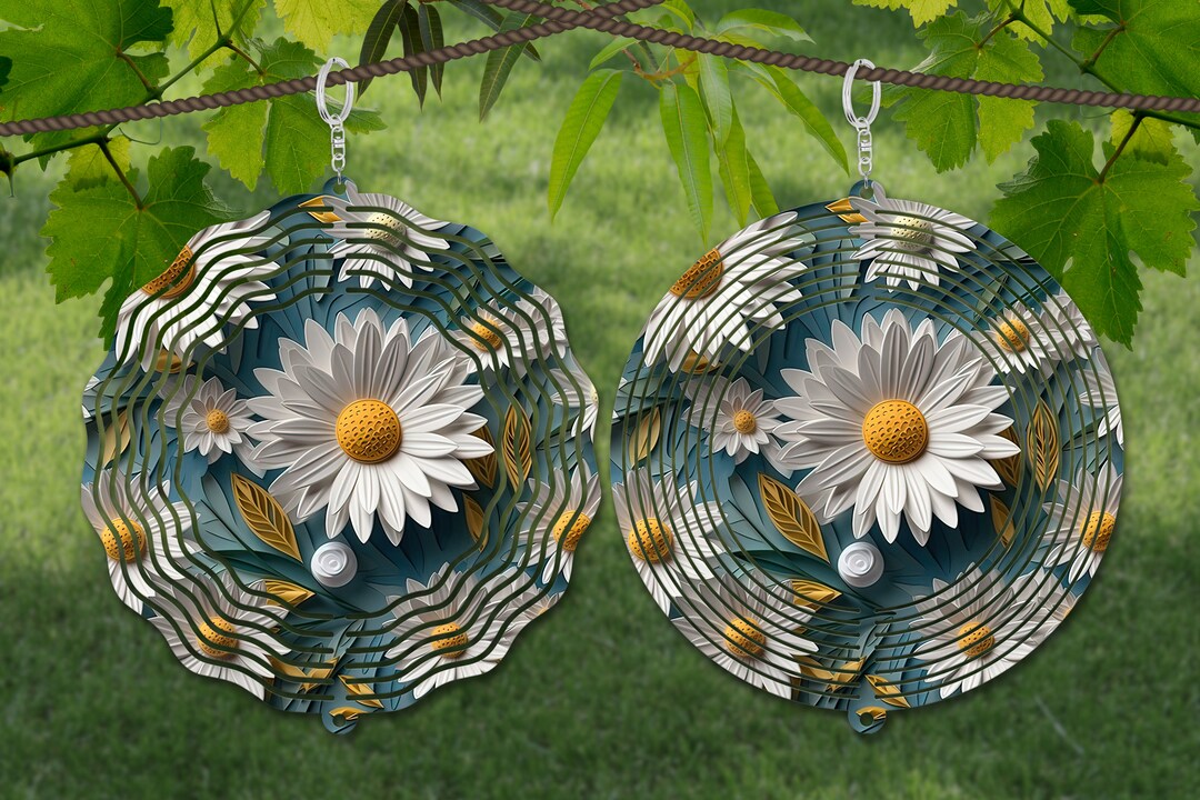 Daisy Wind Spinner Paper Quill Sublimation Design Template, 3D Wind ...