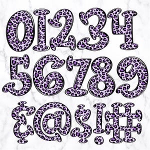 Pastel Leopard Print Doodle Alphabet Letters PNG Bundle, Alphabet ...