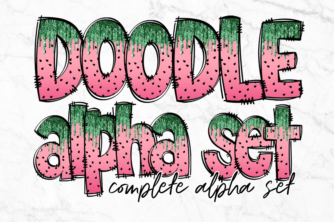 Watermelon Alphabet Letters PNG Bundle, Alphabet Clipart, Watermelon ...