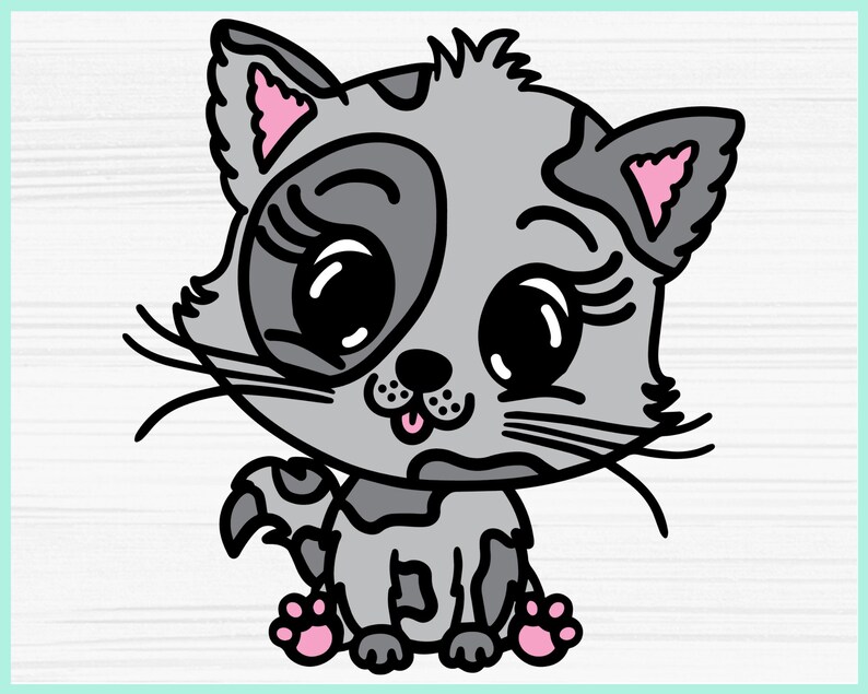 Katze SVG Kätzchen Svg Katze Clipart grau Kätzchen Svg - Etsy Österreich