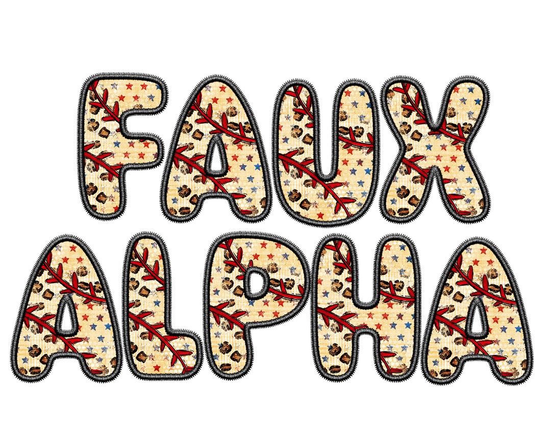 Baseball Faux Embroidery Stitch Letter Doodle Letters, Classic Stitch ...