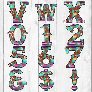 Western Letters and Numbers, Letters & Numbers PNG, Western Alphabet ...