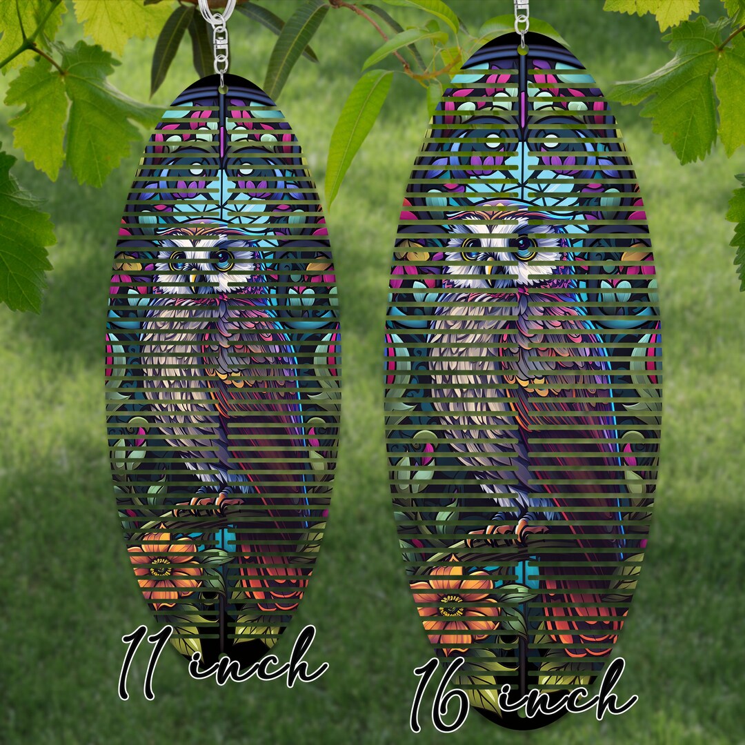 Owl Oval Wind Spinner Sublimation Design, 11 Inch Oval Wind Spinner, 16 ...