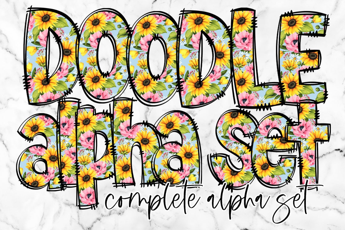 Floral Alphabet Letters PNG Bundle Alphabet Clipart Floral - Etsy