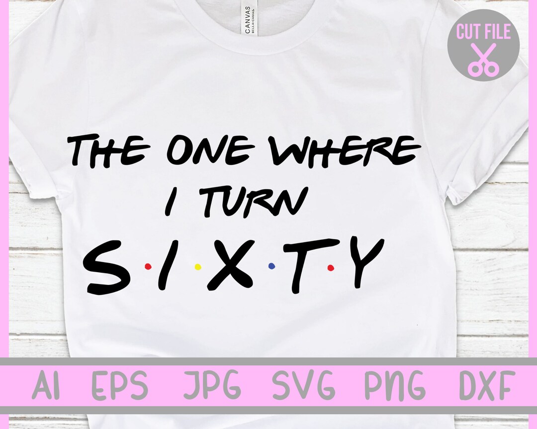 Sixty Svg, the One Where I Turn 60 Svg, Birthday Svg, Tumbler Decal Sv ...
