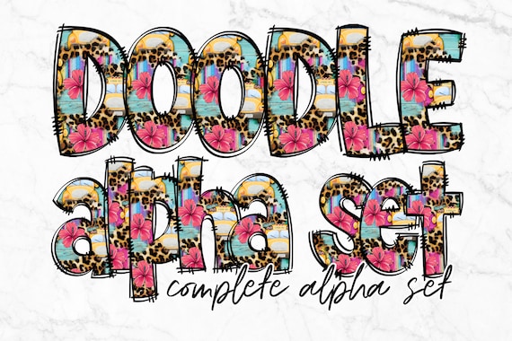 Leopard Teacher Doodle Letters Alpha Bundle With Matching 20oz - Etsy