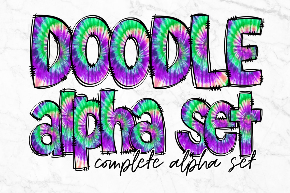 Tie Dye Alphabet Letters PNG Bundle Alphabet Clipart - Etsy