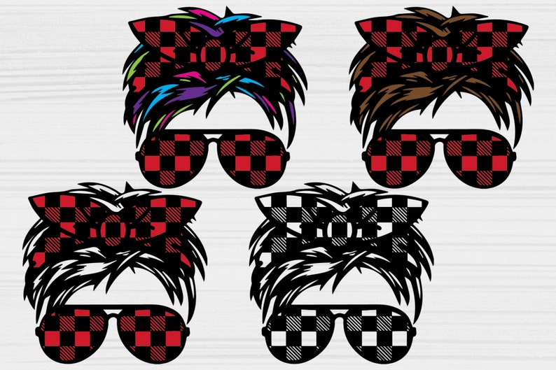 Plaid Pixie Mom Svg Pixie Hair Svg Mom Life SVG Momlife - Etsy