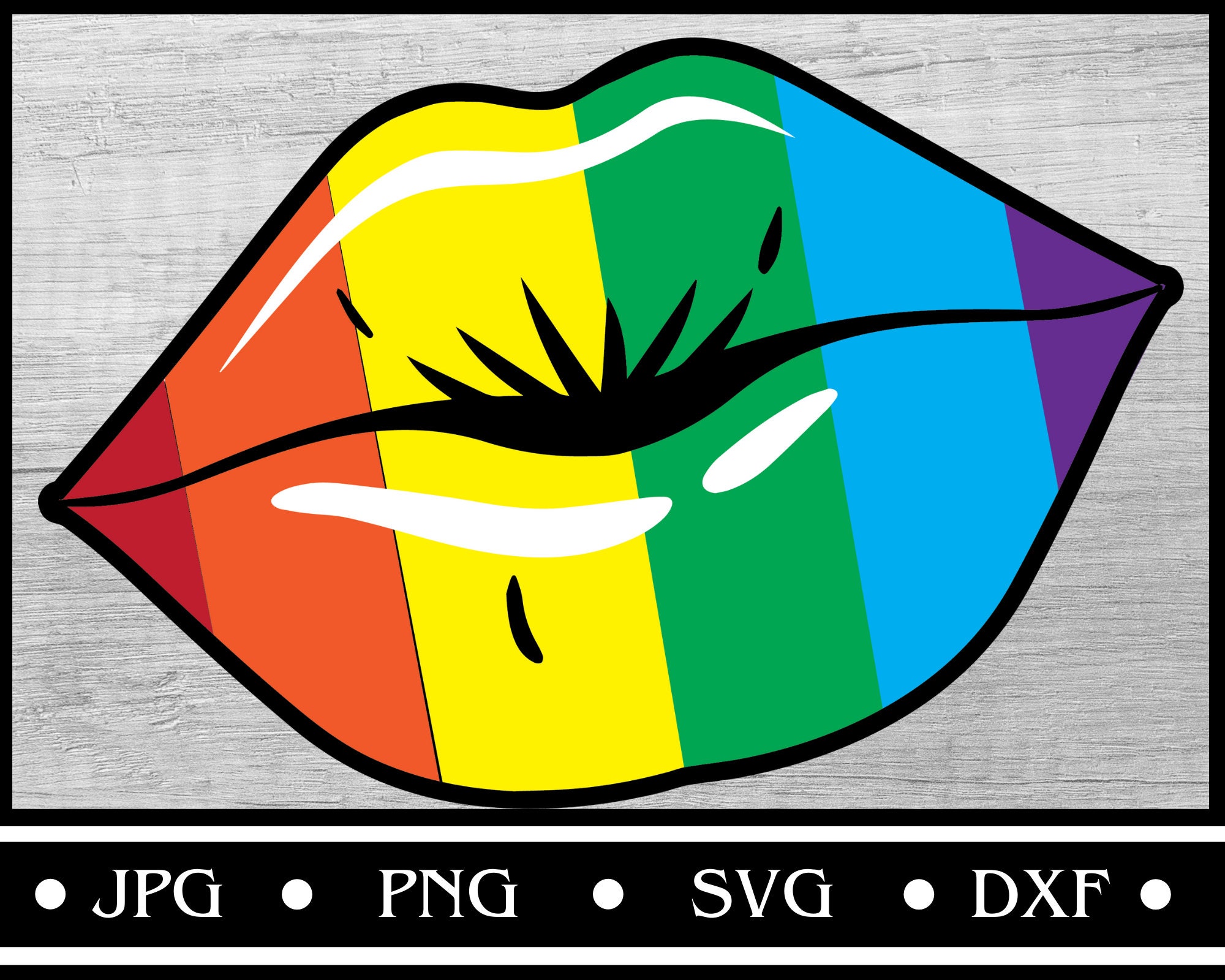 Pride Lips Svg Pride Svg Gay Pride Clipart Lesbian Pride Etsy Finland