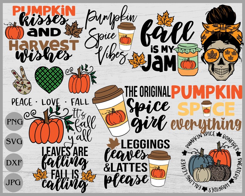 Fall Svg Bundle Fall Bundle Svg Autumn Svg Harvest Svg - Etsy