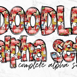 Doodle Letters Alpha Bundle Matching 20oz Tumbler Wrap, 20oz Skinny ...