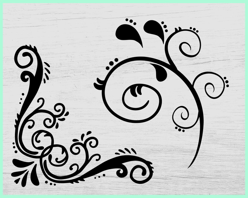 Flourish Svg Bundle Swoosh Svg Swashes Svg Swirl Svg | Etsy
