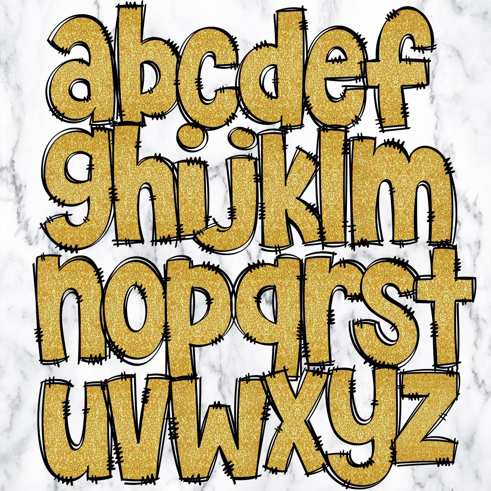 Bright Preppy Letters Alphabet PNG Alphabet Clipart Printable Alphabet ...