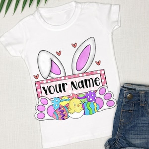 Easter Name Holder Editable Canva Template, Cute Name PNG, Easter ...