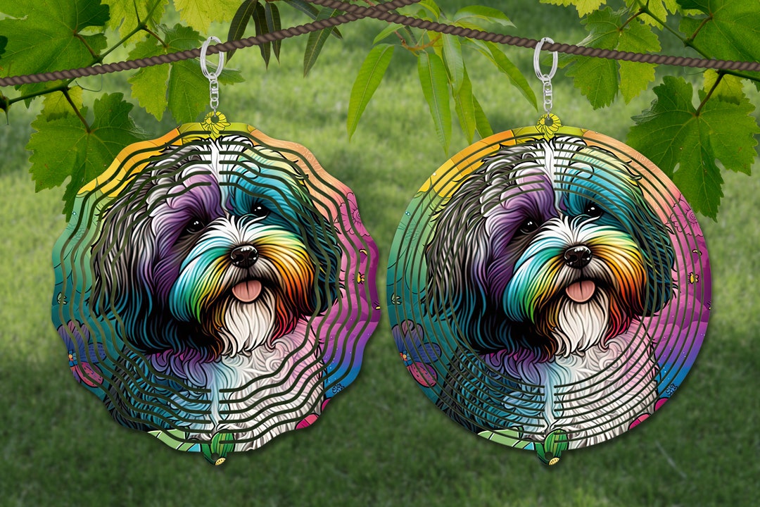 Havanese Wind Spinner Sublimation, Dog Wind Spinner SVG, 10 Inch Round ...