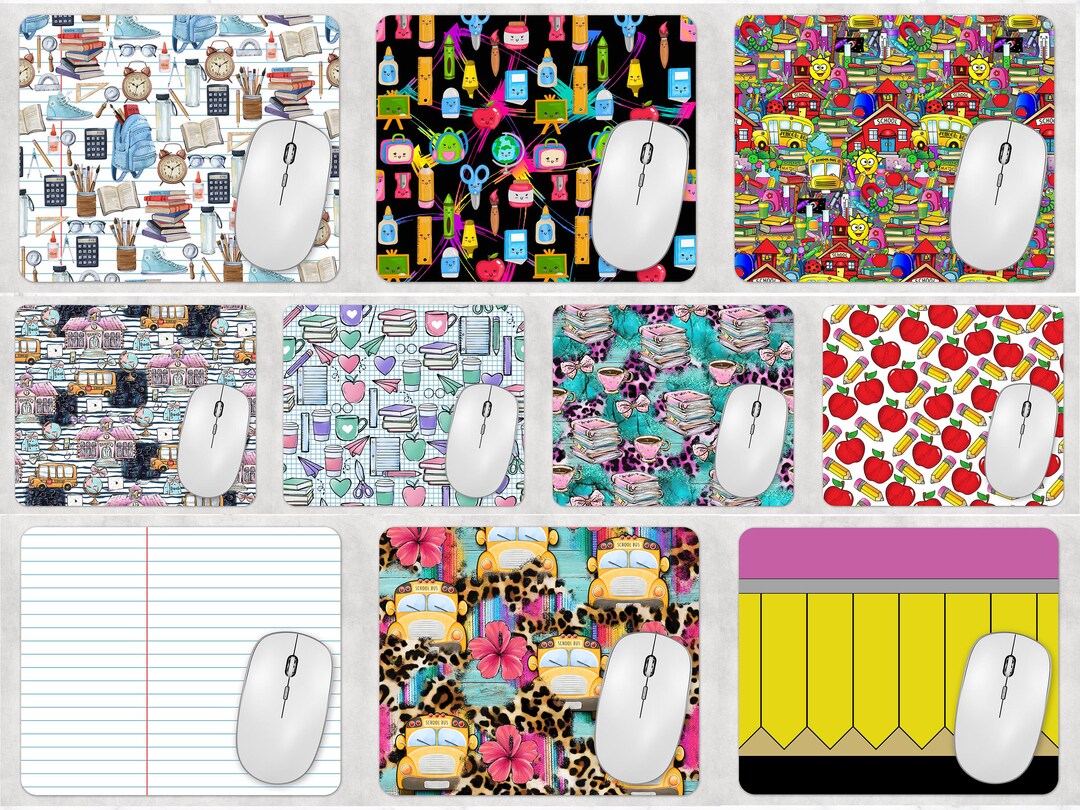 Teacher Mouse Pad Sublimation Design, Back to School Mouse Pad, 100 ...