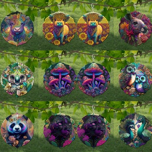 Neon Wind Spinner Bundle Sublimation Design Template, Bright Wind ...