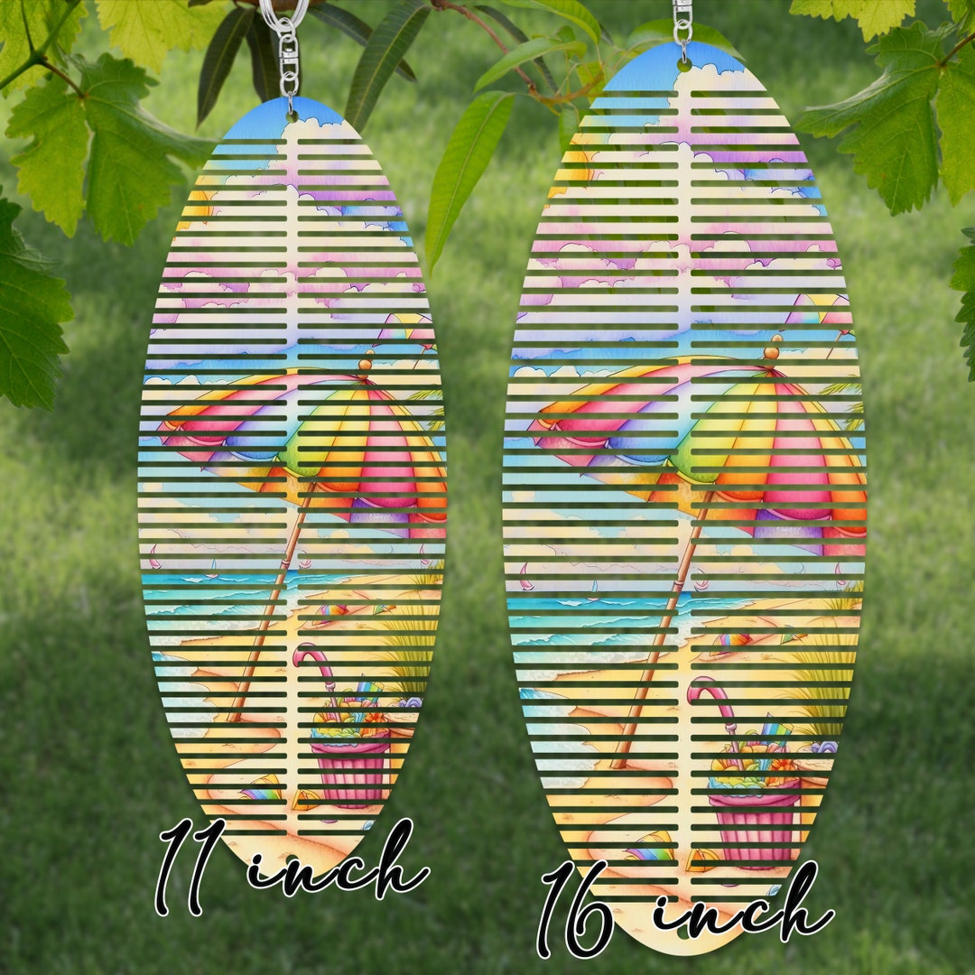 Beach Oval Wind Spinner Sublimation Design, 11 Inch Oval Wind Spinner ...