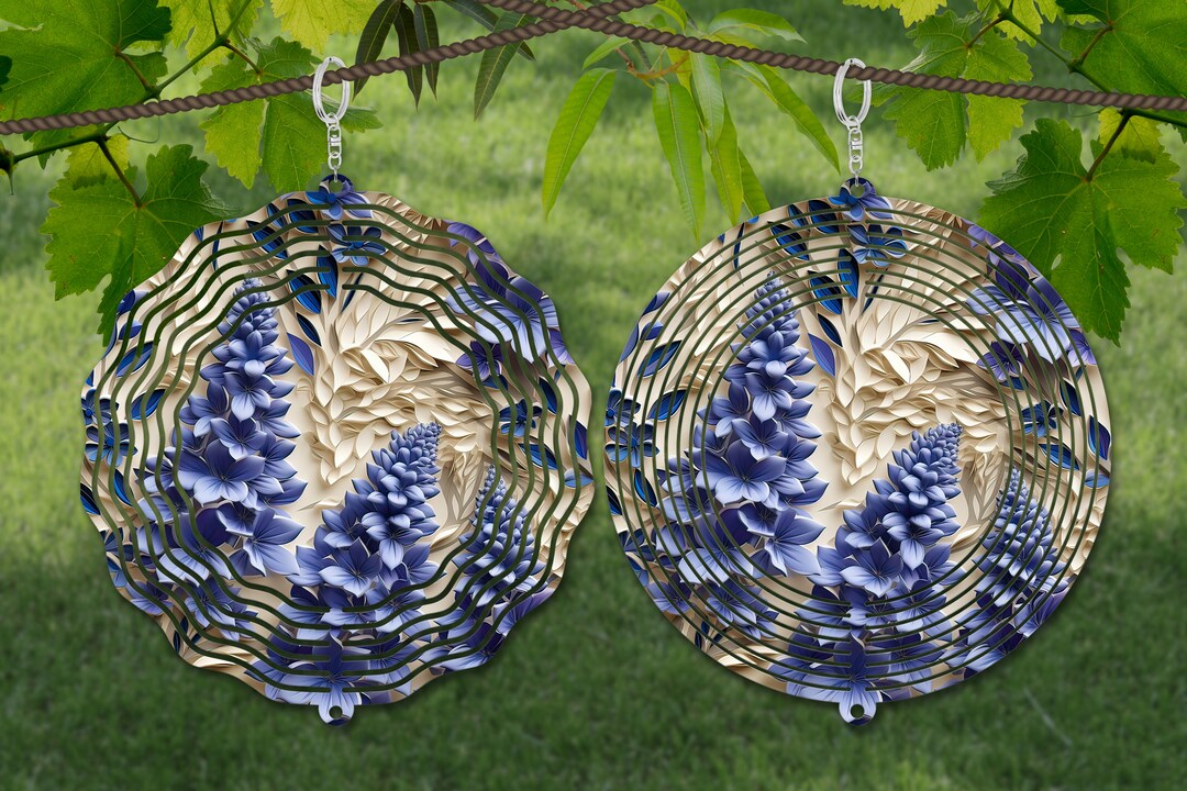 Delphinium Wind Spinner Paper Quill Sublimation Design Template, 3D ...