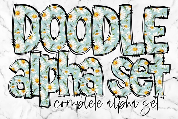 Alphabet Letters PNG Bundle Alphabet Clipart Patterned Hand - Etsy