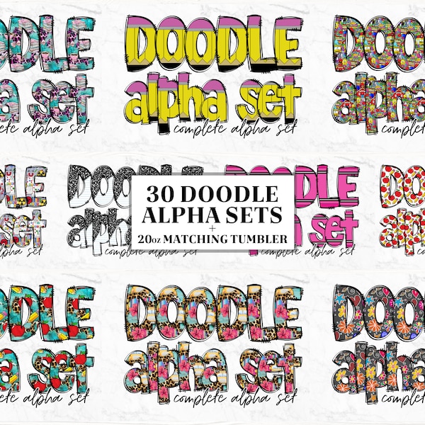 Doodle Alphabet - Etsy