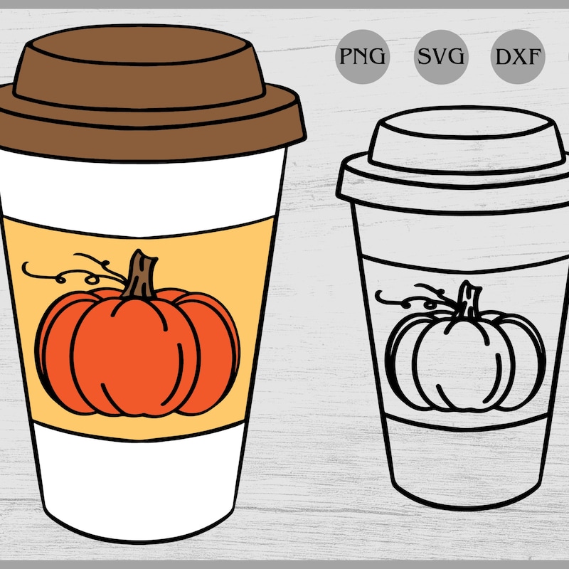 Pumpkin Spice Latte Clipart - Etsy