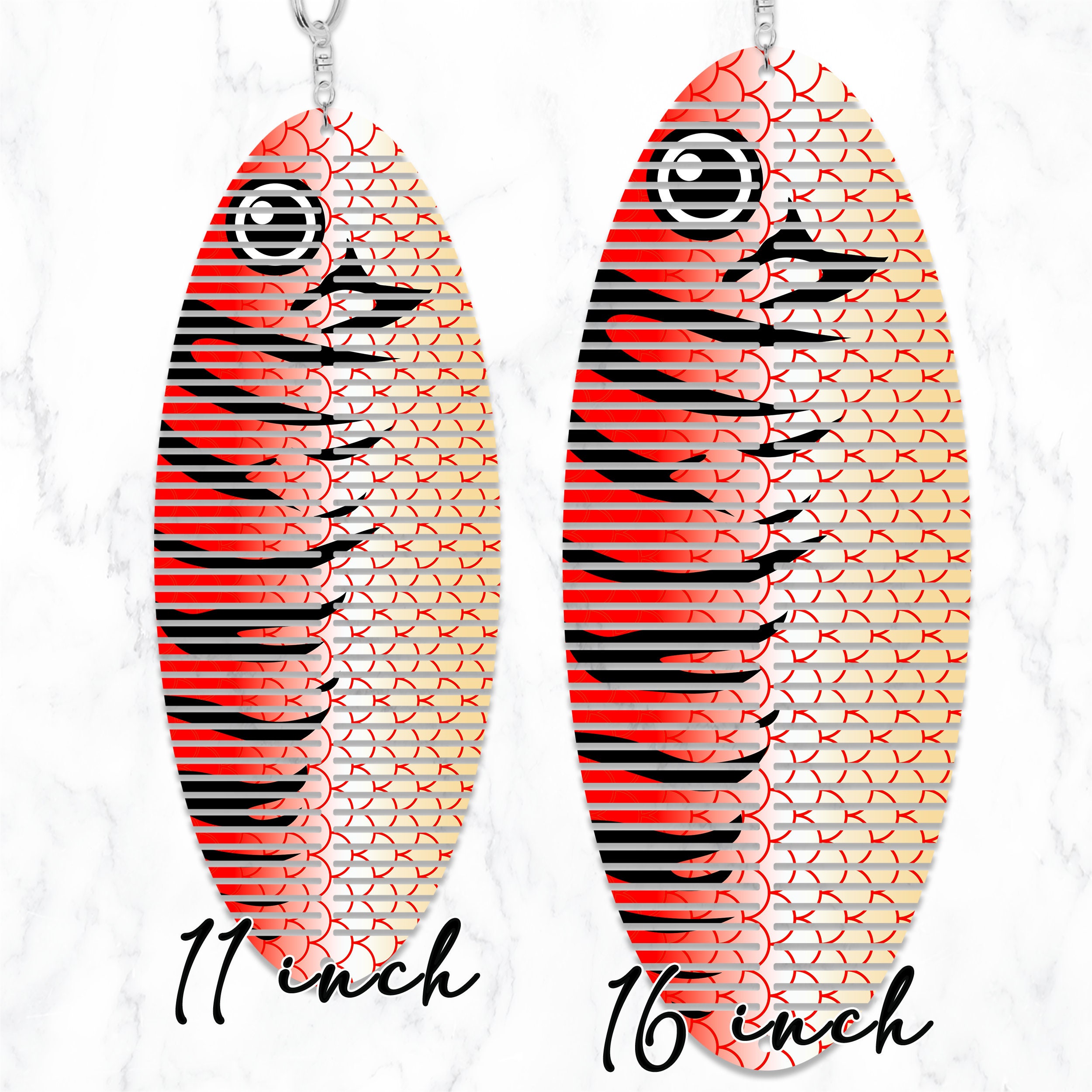 Fishing Lure Wind Spinner Sublimation Design, Oval Wind Spinner, Long ...