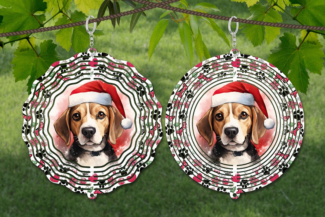 Beagle Wind Spinner Watercolor Sublimation Design Template, Wind ...