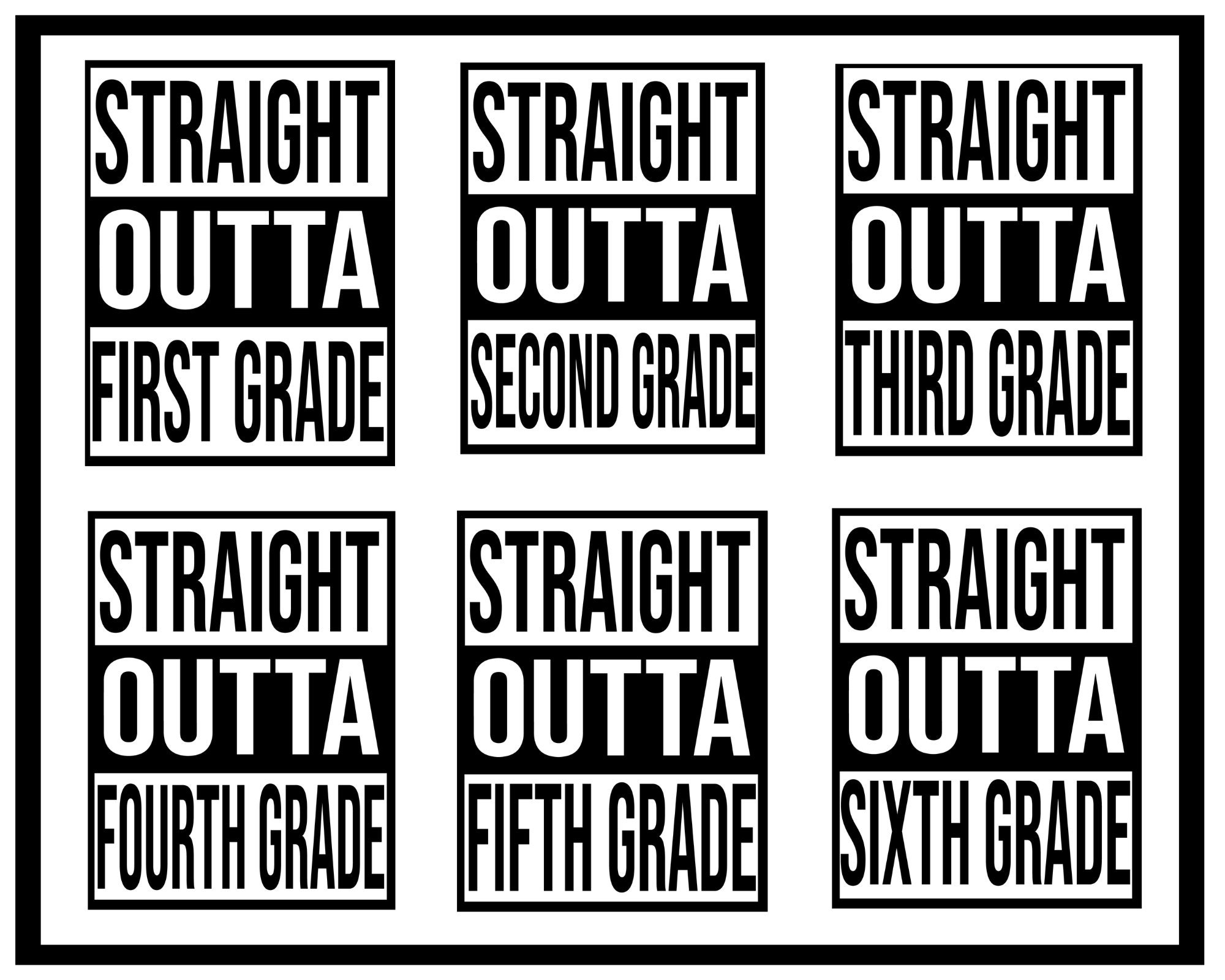 Straight Outta School Svg Bundle, Straight Outta Graduation Svg, Both ...