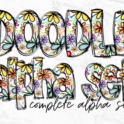 Floral Alphabet Letters PNG Bundle Alphabet Clipart Floral - Etsy