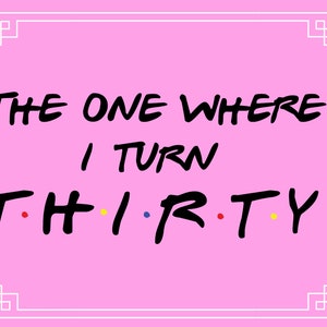 Thirty Svg, the One Where I Turn 30 Svg, Birthday Svg, Tumbler Decal Sv ...
