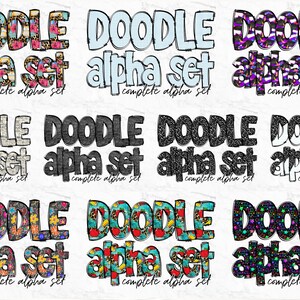 Doodle Letters Alpha Bundle With Matching 20oz Tumbler Wrap, Alphabet ...