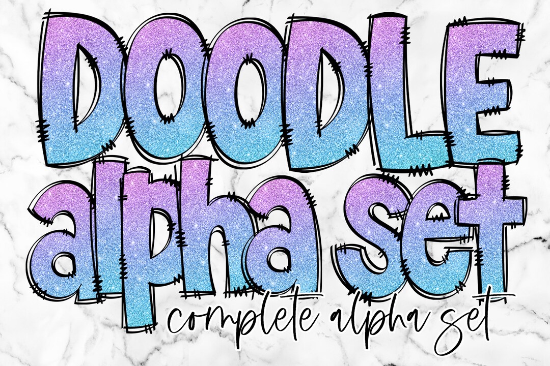 Faux Glitter Alphabet Letters PNG Bundle, Alphabet Clipart, Ombre Faux ...