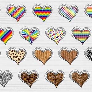 Heart Sublimation Bundle, Love Heart Sublimate, Loveheart Clipart ...
