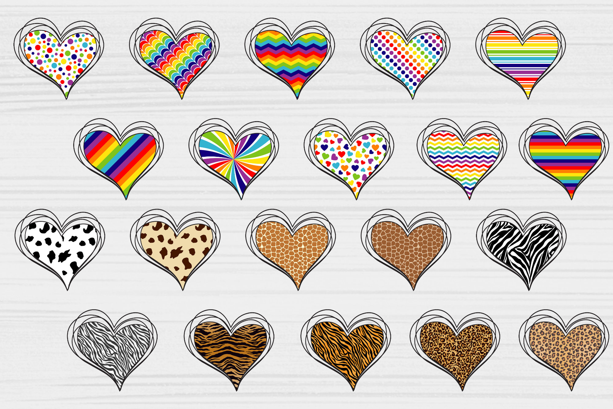 Heart Sublimation Bundle, Love Heart Sublimate, Loveheart Clipart ...